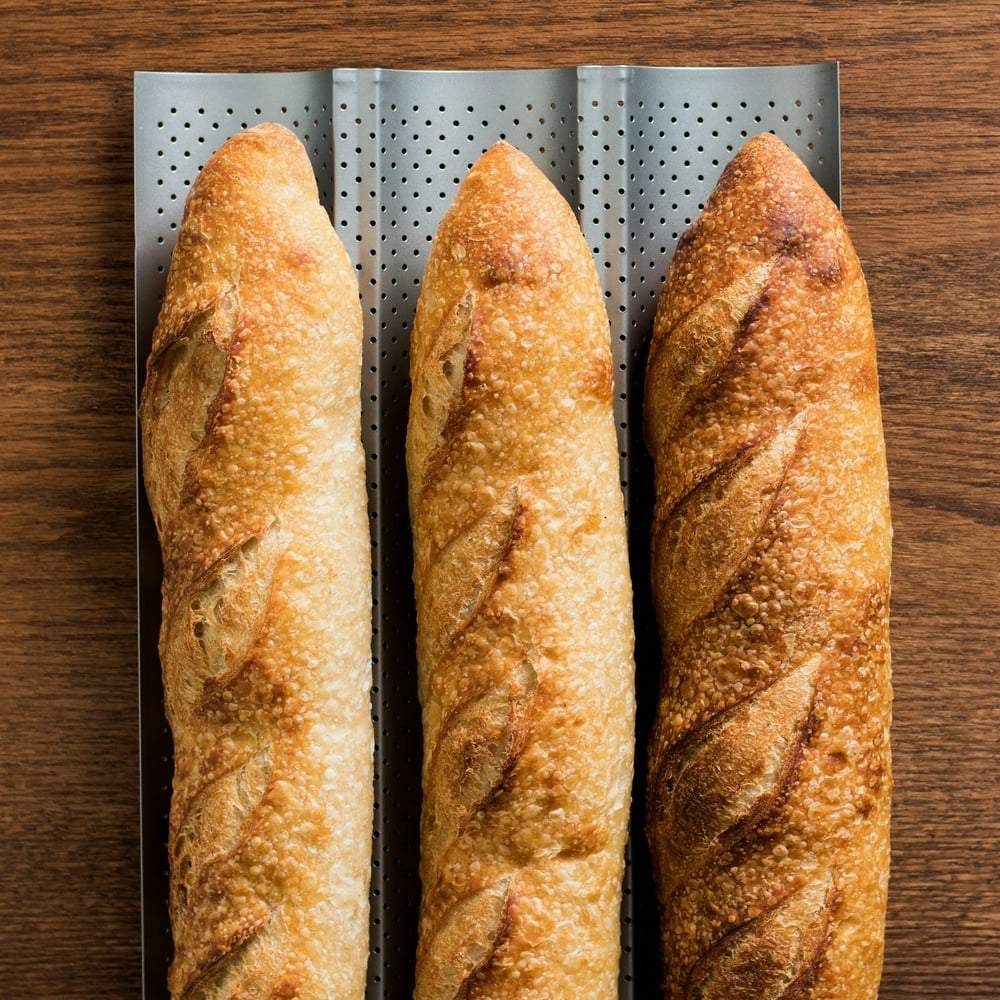 Ac Food Crafting Baguette Pan-Holds 3 Loaves - Walmart.com - Walmart.com