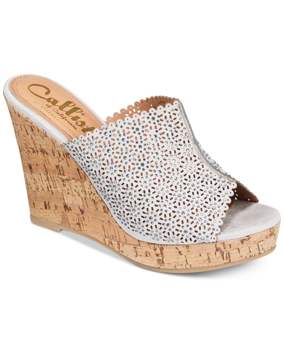 Callisto Lovie Embellished Wedge Sandals - Walmart.com