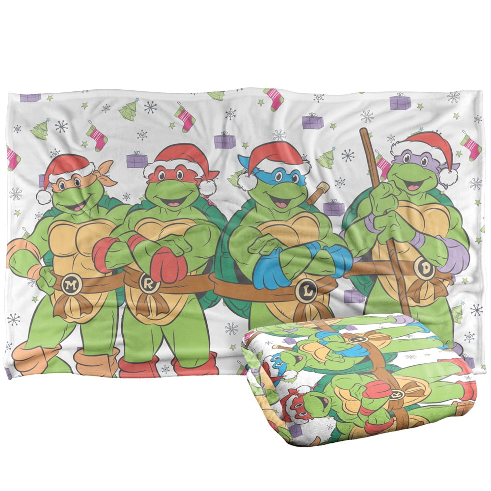 TMNT Teenage Mutant Ninja Turtles Blanket, 36'x58' Holiday Heroes Silky ...