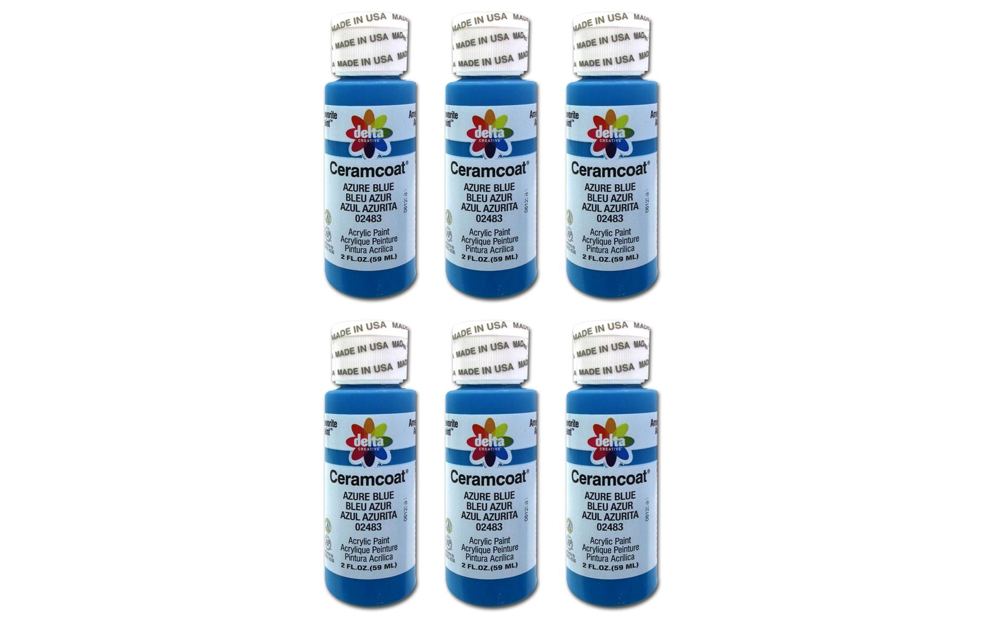 Delta Ceramcoat Acrylic 2oz Azure Blue 6pc - Walmart.com