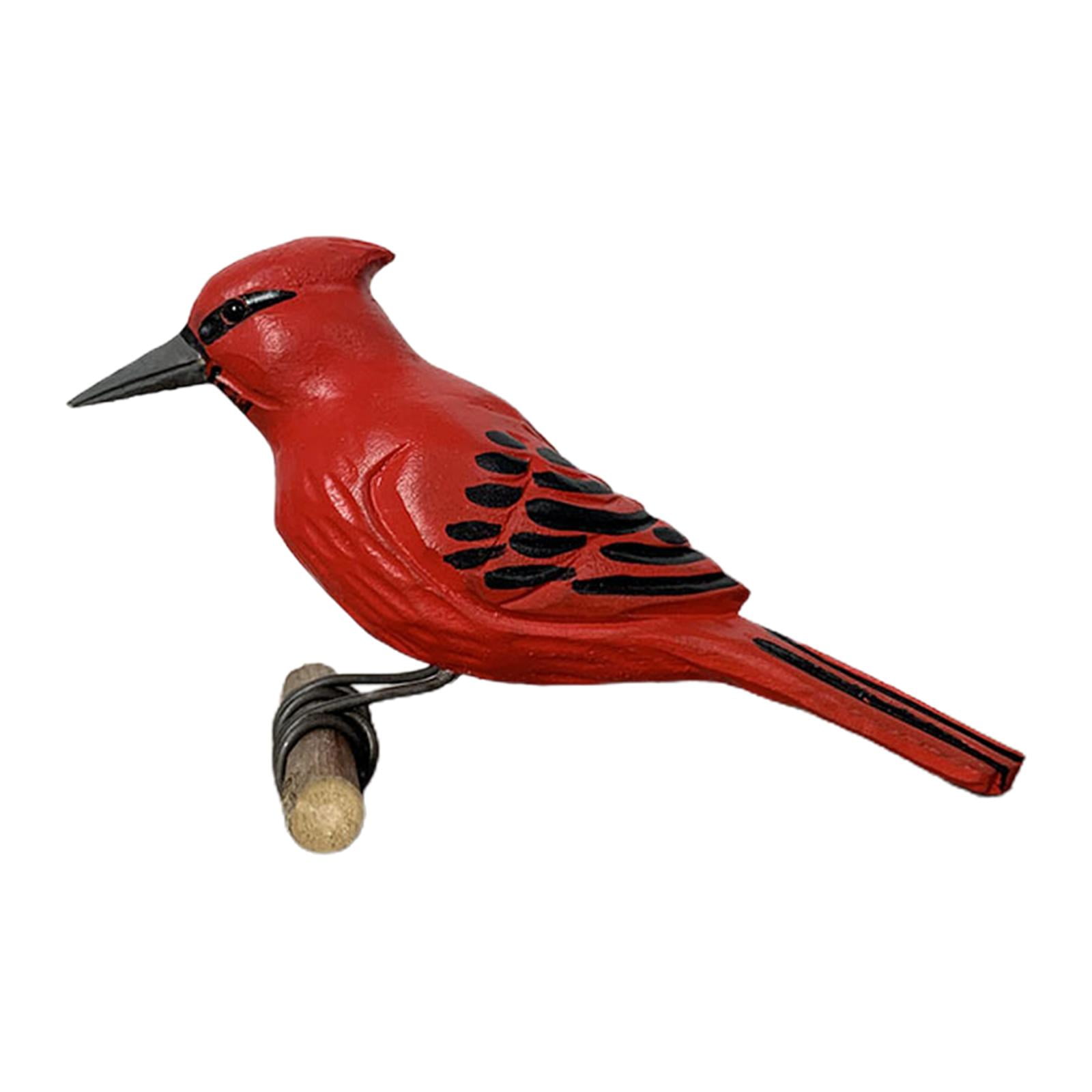 Bird Figurine Miniature Nordic Style Wooden Animal Wood Carving ...