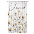 Daisy Sheer Curtains 84 Inch Long 1 Panel Watercolor Flowers Vintage ...