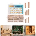 225Pcs Wooden Dowel Pin Dried Fluted Beveled Hardwood Furniture ...