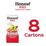 Honest Kids Organic Super Fruit Punch Juice, 6 fl oz, 8 Pack, Low Sugar ...