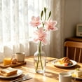 Artificial Cymbidium orchid Bouquet Three Heads Fake Flower Arrangement ...