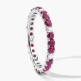 1.01 Ct Round Pink Mozambique Ruby and Lab Diamond Prong Silver ...