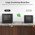 Wooden Bread Box for Kitchen Countertop, Large Capacity with ...