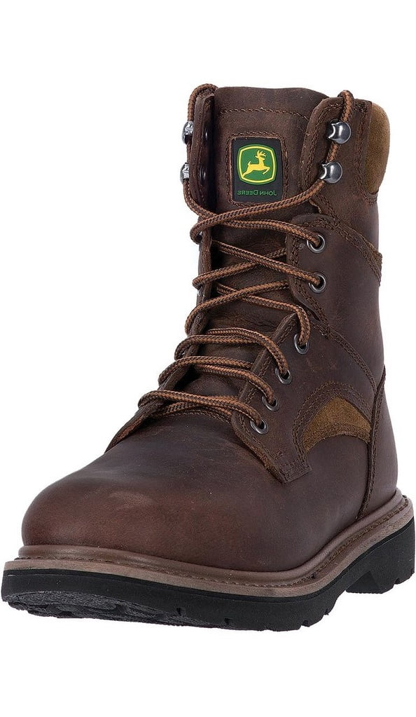 John Deere Work Boots Mens Orthotic Welt Steel Shank Brown JD8194 ...