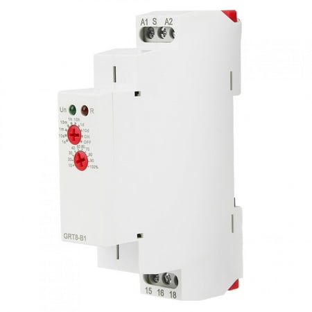 Off Timer Relay, GRT8-B1 Mini Power Off Delay Time Relay DIN Rail Type ...