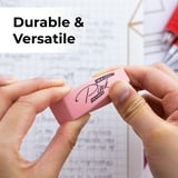BAZIC Pink Bevel Eraser Blocks for Sketching Drafting Homework Office ...