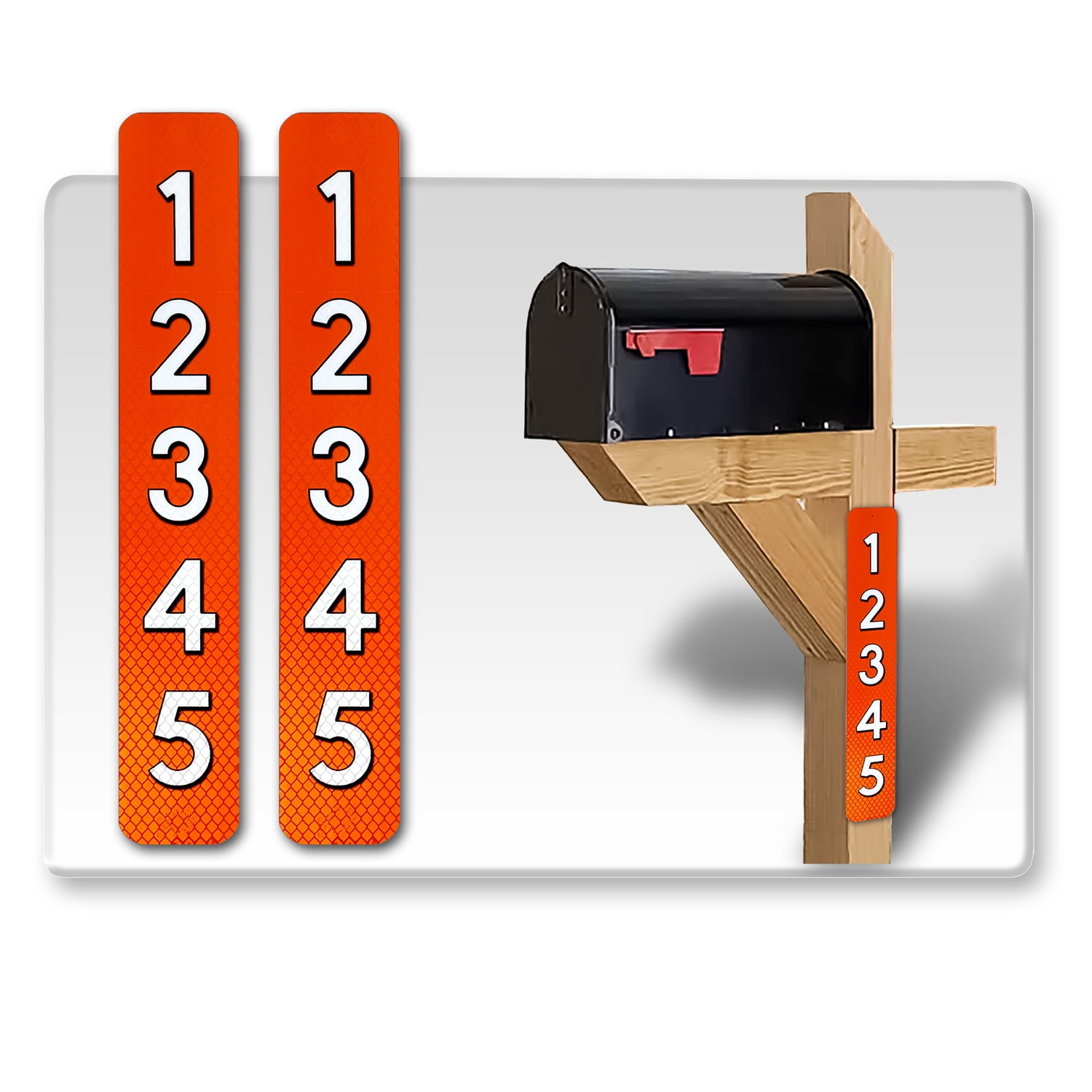 2 Pack Address Numbers for House Stickers, Customized Vertical 911 ...