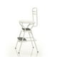 COSCO Stylaire Retro Chair + Step Stool with flip-up seat (white, one ...