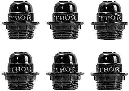 Black Bulb Holder with Ring Lamp Holder Light Socket 6 Pieces - Walmart.com