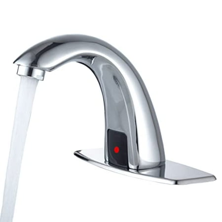 HHOOMMEE Commercial Automatic Sensor Touchless Bathroom Sink Faucet, Motion Activated Hands-Free ...