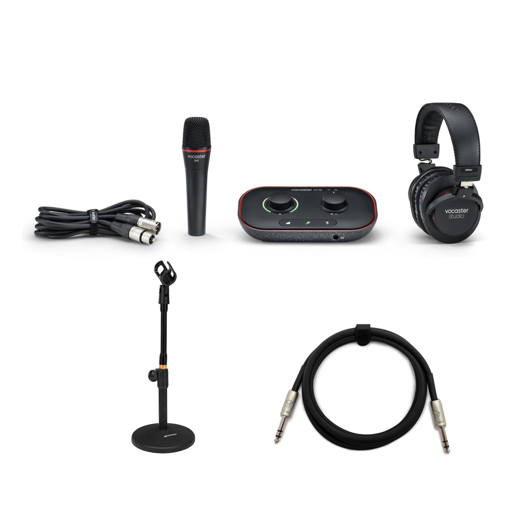 Focusrite Vocaster One Studio Essential Podcast Interface with Stand ...