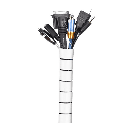 TILIYHELLO Cable Cover, 10m Flexible Electrical Cable Management Sheath ...