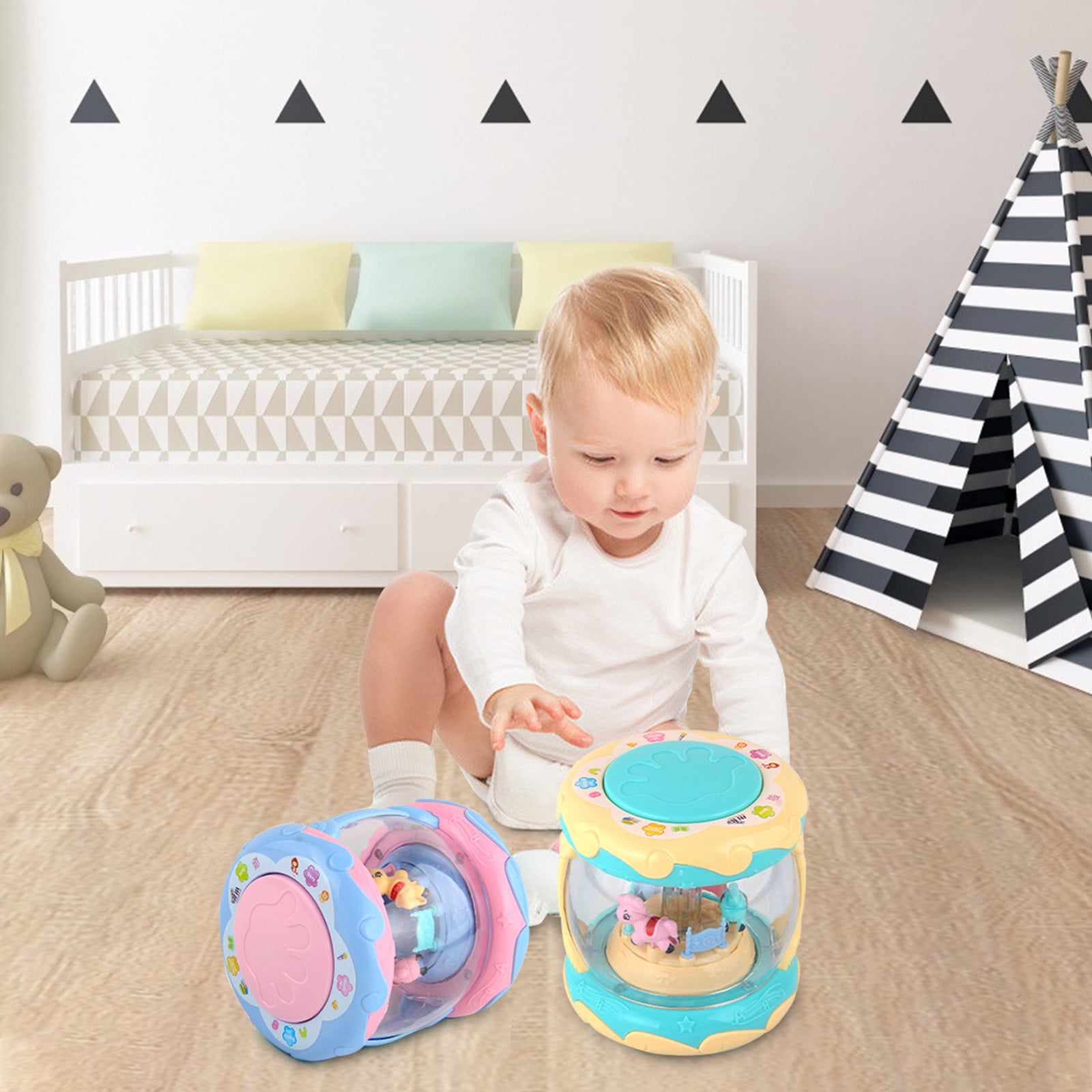 Click here for Pvcs Infant Toy Carousel Hand Drum Light Music Ear... prices