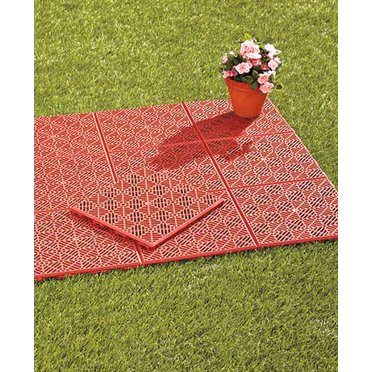 Reversible Mats 116097 Outdoor Patio 6-Feet x 9-Feet, Brown/Beige RV ...