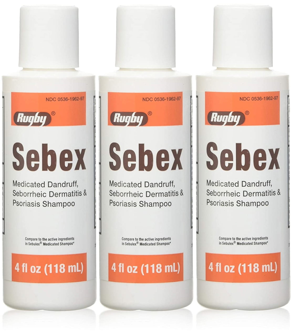 Rugby Sebex Liquid Medicated Dandruff Shampoo - 4 Oz, 3 Pack - Walmart.com