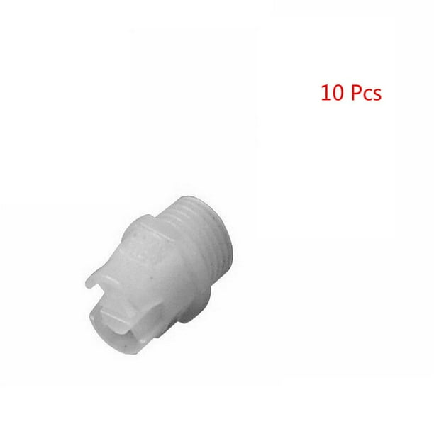 10 Pcs PP / PVDF White Flat Fan Nozzle Spray Cone Nozzle DN6 DN8 DN10,Water Mist Fot Jetting Car ...