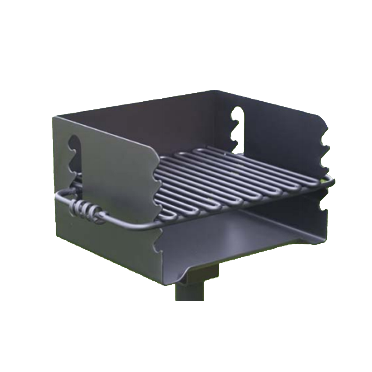 Pilot Rock CBP 135 Park Style Outdoor BBQ Charcoal Grill & Post Black ...