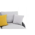 U-Shaped Sectional Sofa, 108.5" Modern Large Linen+Leathaire Fabric ...