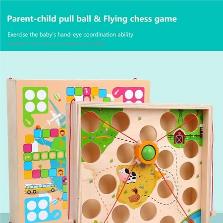 Pull Ball Table Game Children Wooden Maze Kindergarten Early pull ball ...