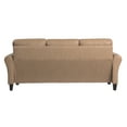 Lifestyle Solutions Alexa Sofa with Rolled Arms, Brown Fabric - Walmart.com
