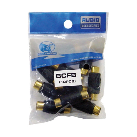Xscorpion BCFB Rca Coupler;Female;Black;Bullzaudio; 10/Bag - Walmart.com