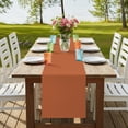 Burnt Orange Burlap Cotton Table Runner 13x120 Inches Long, Minimalist ...