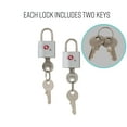 G-Force TSA-Approved 2-Pack Cast Zinc Alloy Pad Lock - Walmart.com