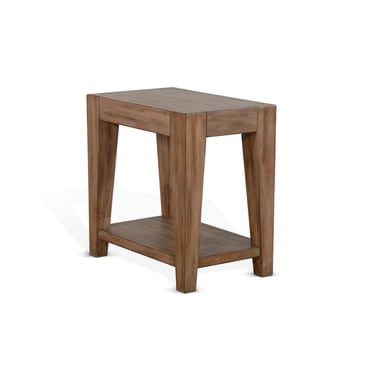 Sunny Designs 16" Transitional Wood Chair Side Table in Light Brown ...