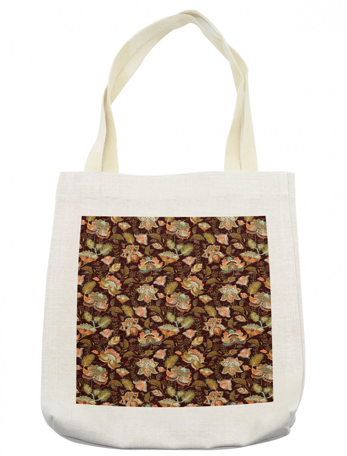 Paisley Tote Bag, Oriental Blossoms Motifs Ethnic Persian Folk Ottoman ...