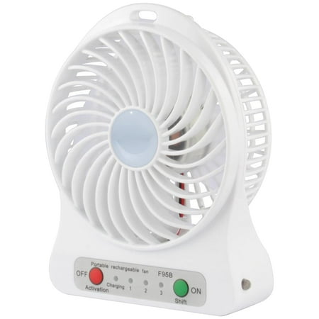 Portable USB Fan Battery Operated Fan with Flashlight, Quiet and ...