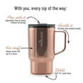 Reduce 18 oz Pink Sparkle Vacuum Insulated Coffee Mug with Handle and ...