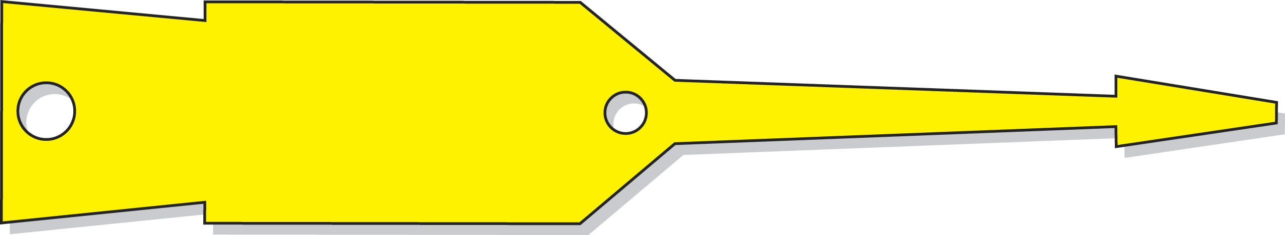 Small Arrow ID Tags - Yellow - 3/4ʺH x 4 1/2ʺL - Pack of 1000 - Walmart.com