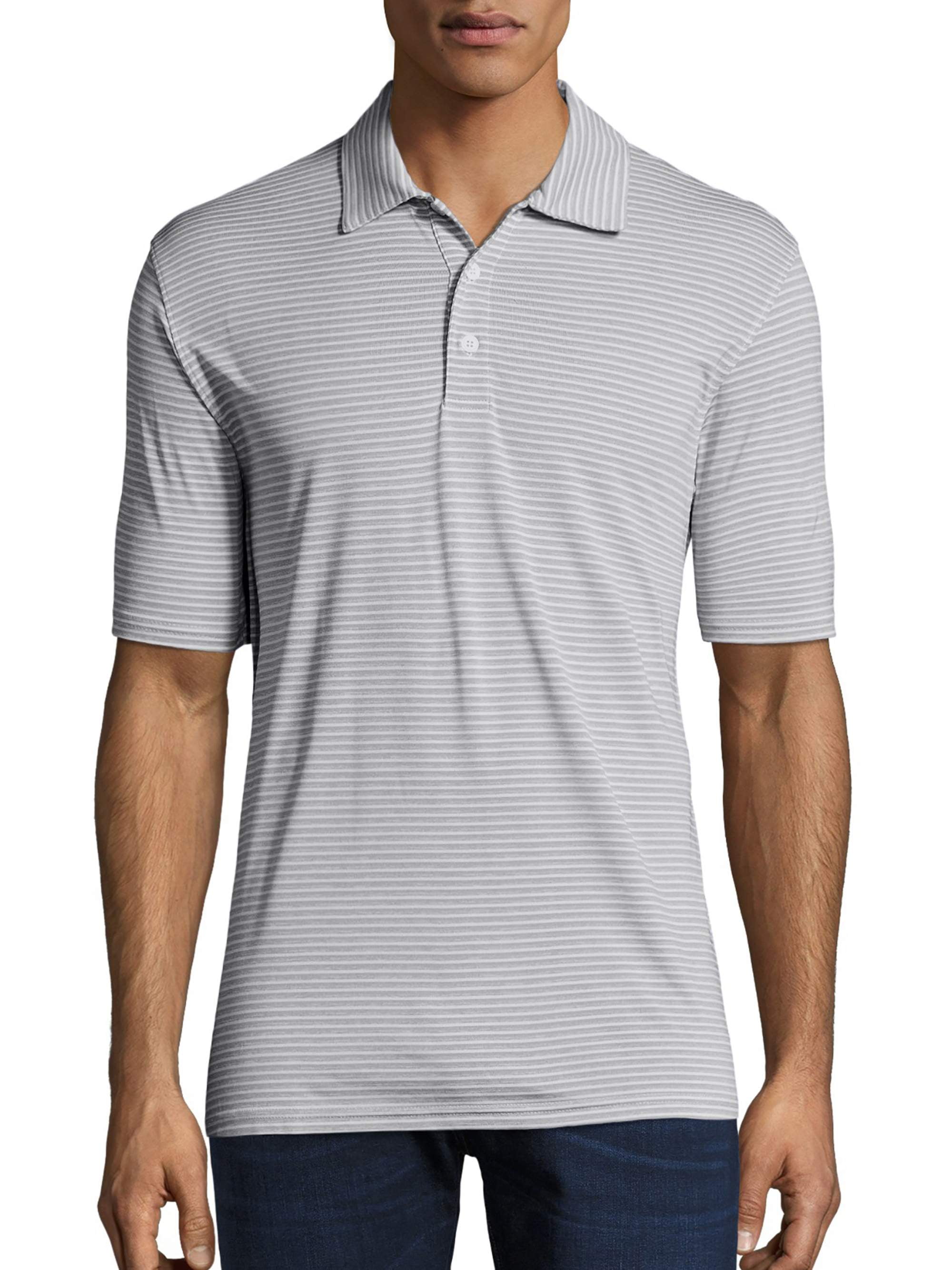 Hanes Sport Men's Performance Striped Polo - Walmart.com