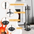 NALONE 5 Pieces 31In Fireplace Tools Set, Wrought Iron Fireplace Tools ...