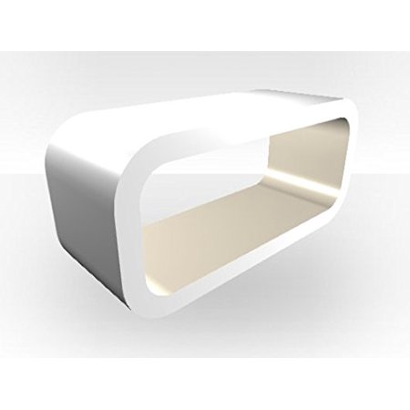 Zespoke White Outer Hooptangle Coffee Table - Cream Gloss Inner ...