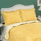 Collections Etc Reversible Floral Scroll Pillow Sham Yellow Sham ...