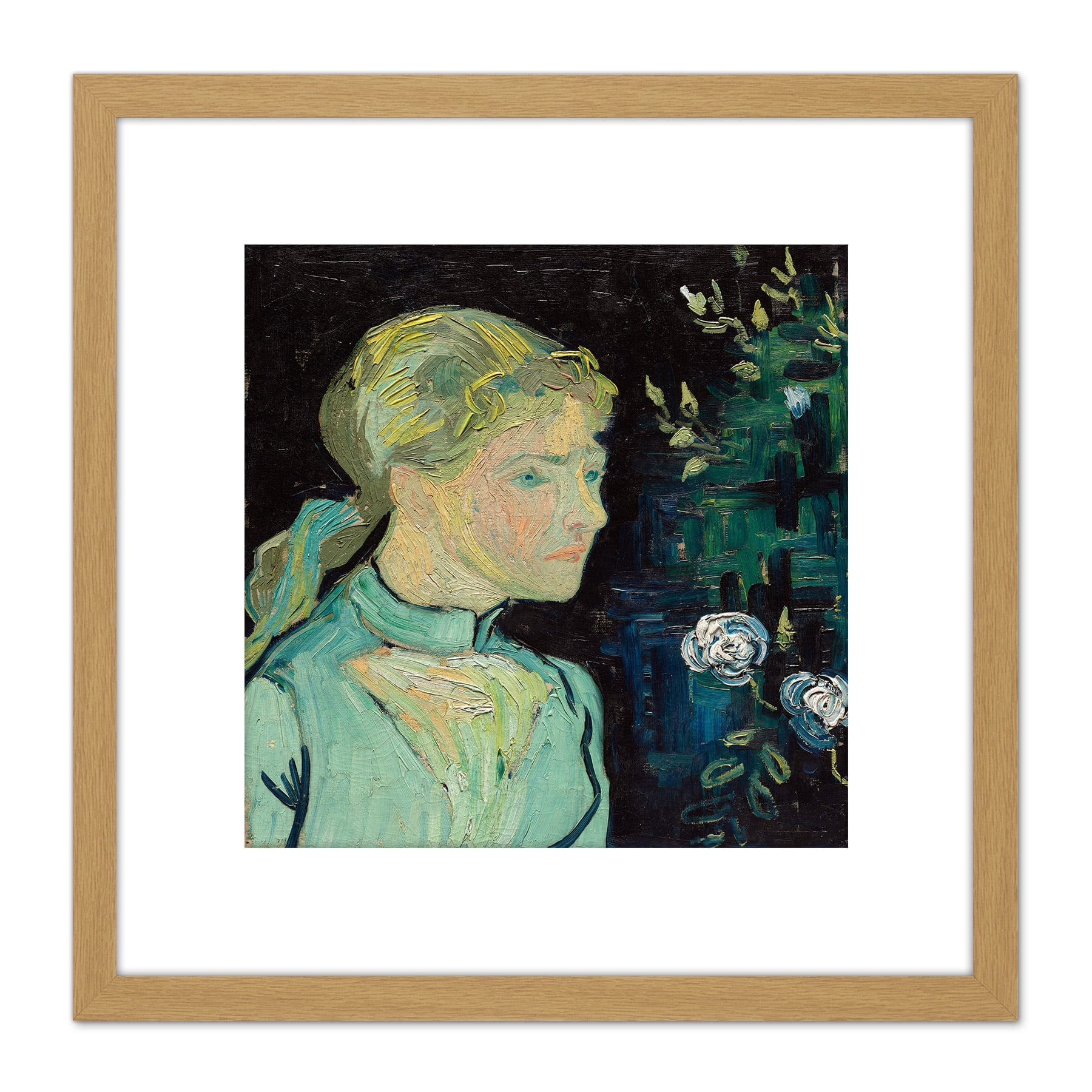 Van Gogh Adeline Ravoux Portrait 8X8 Inch Square Wooden Framed Wall Art ...