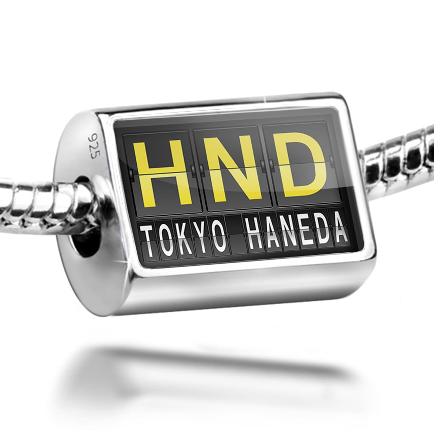 Neonblond Charm HND Airport Code for Tokyo - Haneda 925 Sterling Silver ...