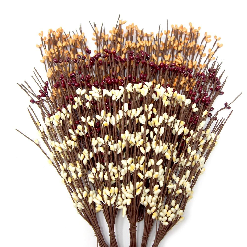 Rustic Artificial Berry Spray Picks, Assorted Colors, 8-Inch, 300-Piece ...