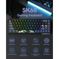 SK68 65% Gaming Keyboard, Wired Backlit Mini Keyboard w/100% Hot-Swap ...
