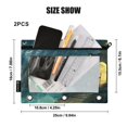 2 Pieces Pencil Bag Binder Pouches 3-Ring Page Turning Folder Pencil ...