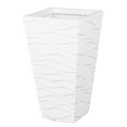 Luxen Home White MgO Wavy Design Tapered Tall Planter - Walmart.com
