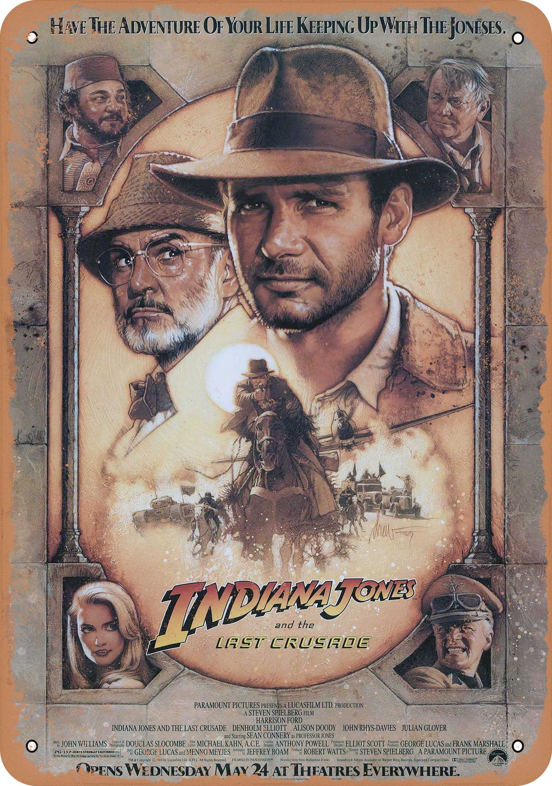 7 X 10 METAL SIGN Indiana Jones And The Last Crusade 1989 Vintage 7-x-10-metal-sign-indiana-jones-and-the-last-crusade-1989-vintage