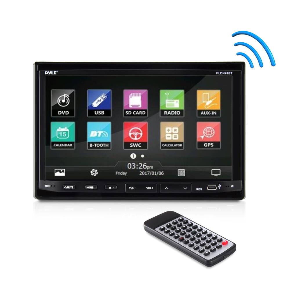 PYLE PLDN74BT - 7'' Double DIN TFT Motorized Slide-Down Panel Touch ...