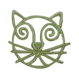 ID 3036B Cat Face Emblem Patch Kitten Symbol Craft Embroidered Iron On ...
