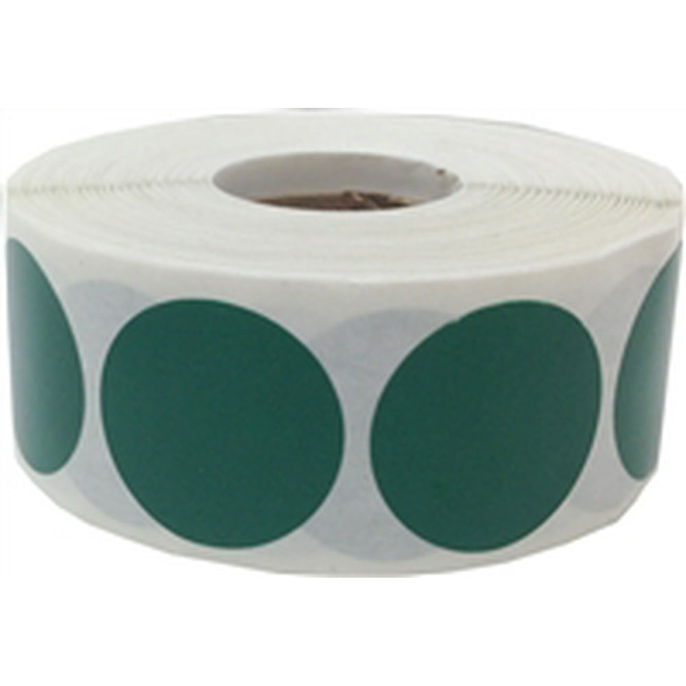 Green Circle Dot Stickers | 1" Inch Round | 500 Pack - Walmart.com ...